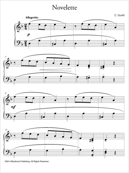 Partition iPad : Novelette - Piano - De Cornelius Gurlitt (EAN13 ...